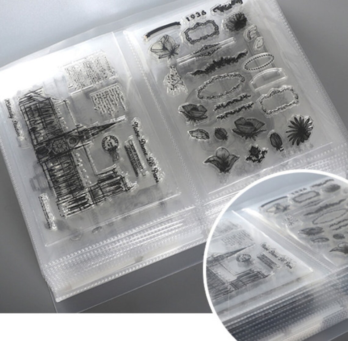 Sticker Storage Book Clear Stamp Storage Storage Album | Etsy