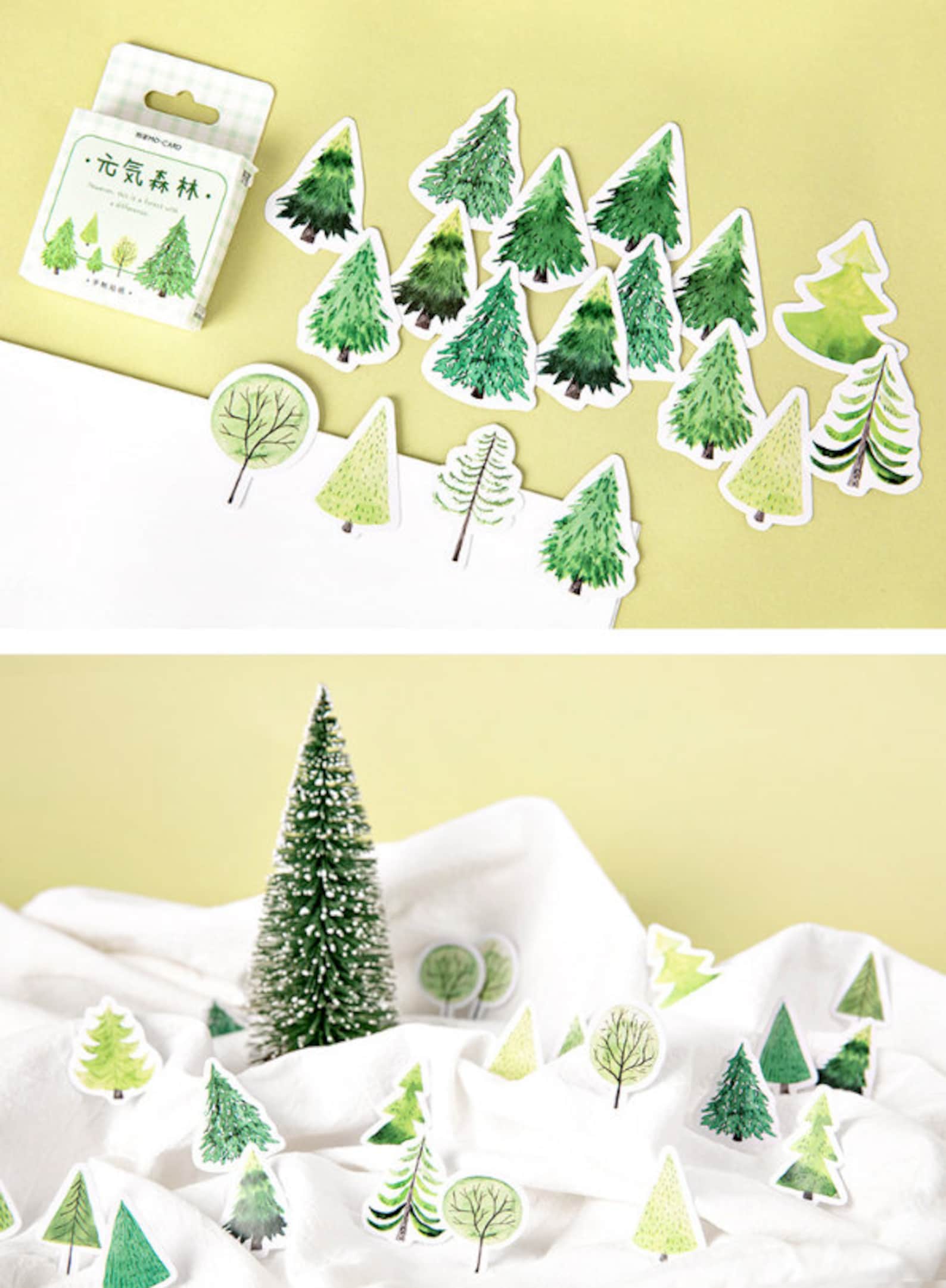 45pcs Tree Stickers Forest Stickers Green Tree Stickers | Etsy