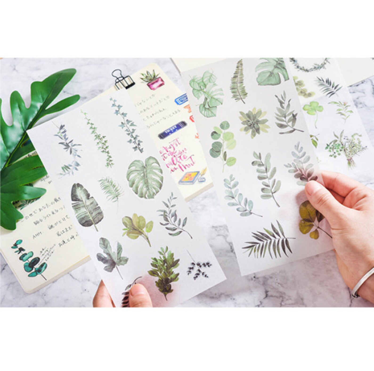 3 Sheets Leaves Stickers Plant Stickers Planner Sticker - Etsy