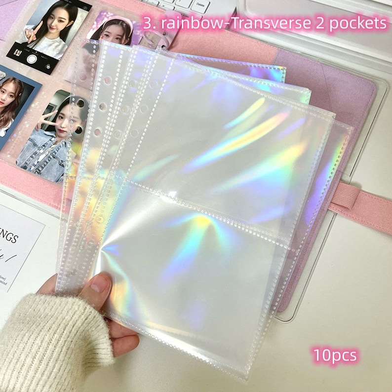 A5 Sticker Storage Inserts Card Storage 6 Ring Rainbow - Etsy