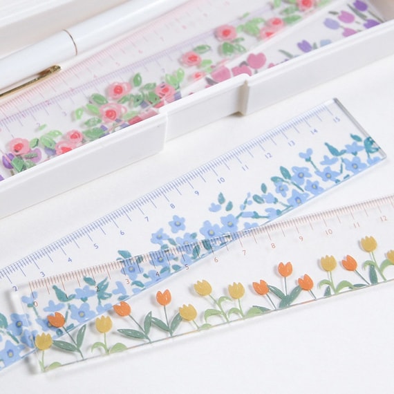 Flower Ruler 15cm Drawing Ruler Learning Cute Ruler - Etsy