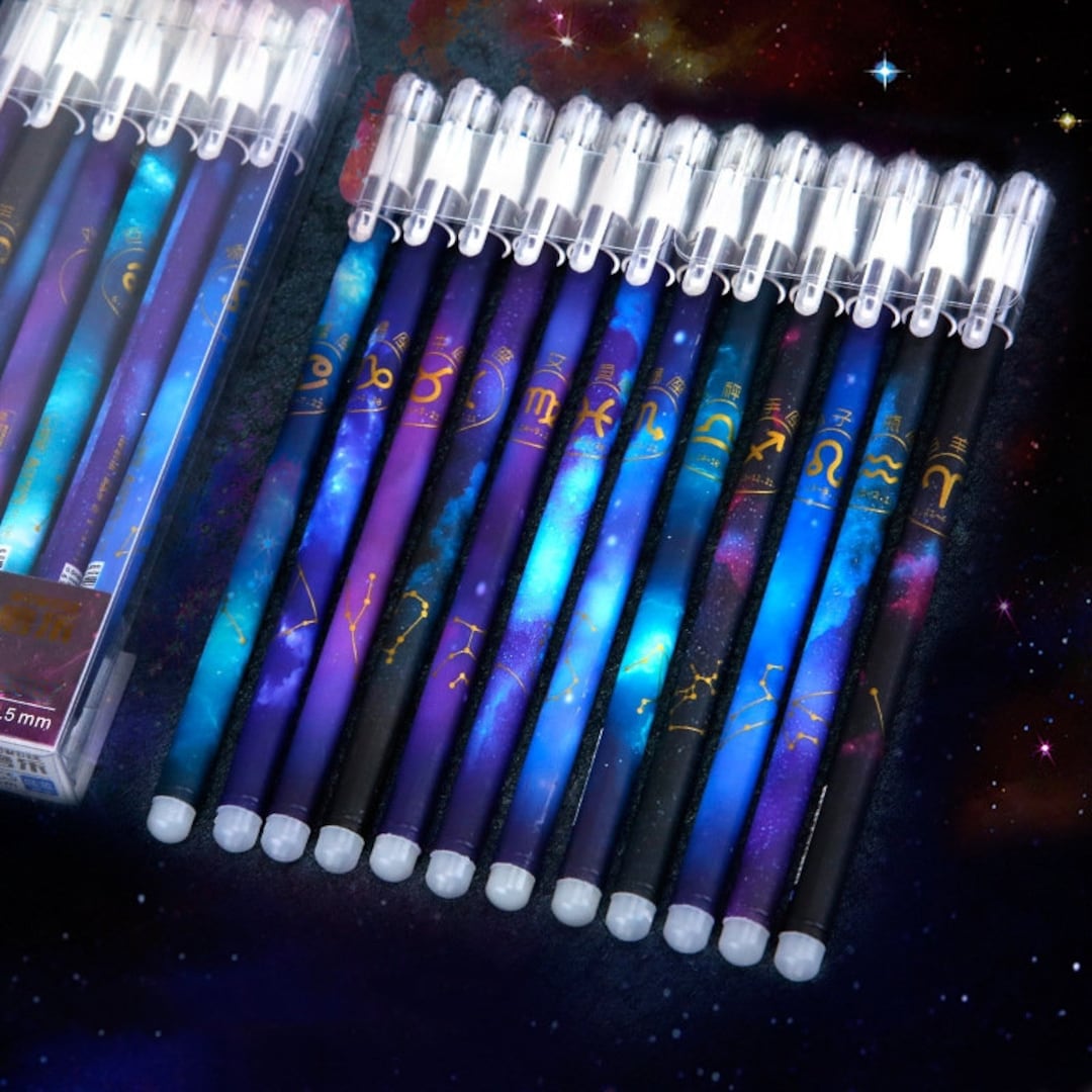 12pcs, Star Pens, Sky Pens, 0.5mm, Gel Pen, Cartoon Pen, Kawaii ...