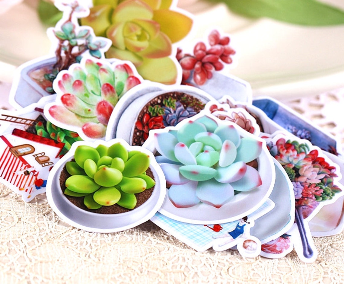 Sale 26pcs Succulent Stickers Plant Sticker Planner - Etsy