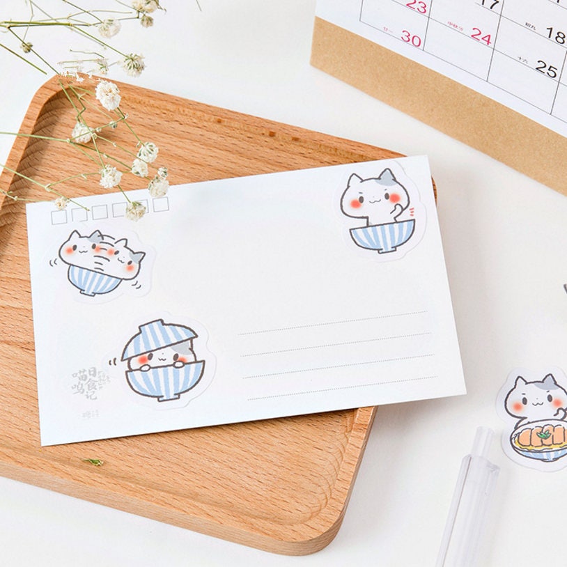 45pcs Cat Stickers Animal Stickers Sticker Flakes Fat Cat - Etsy