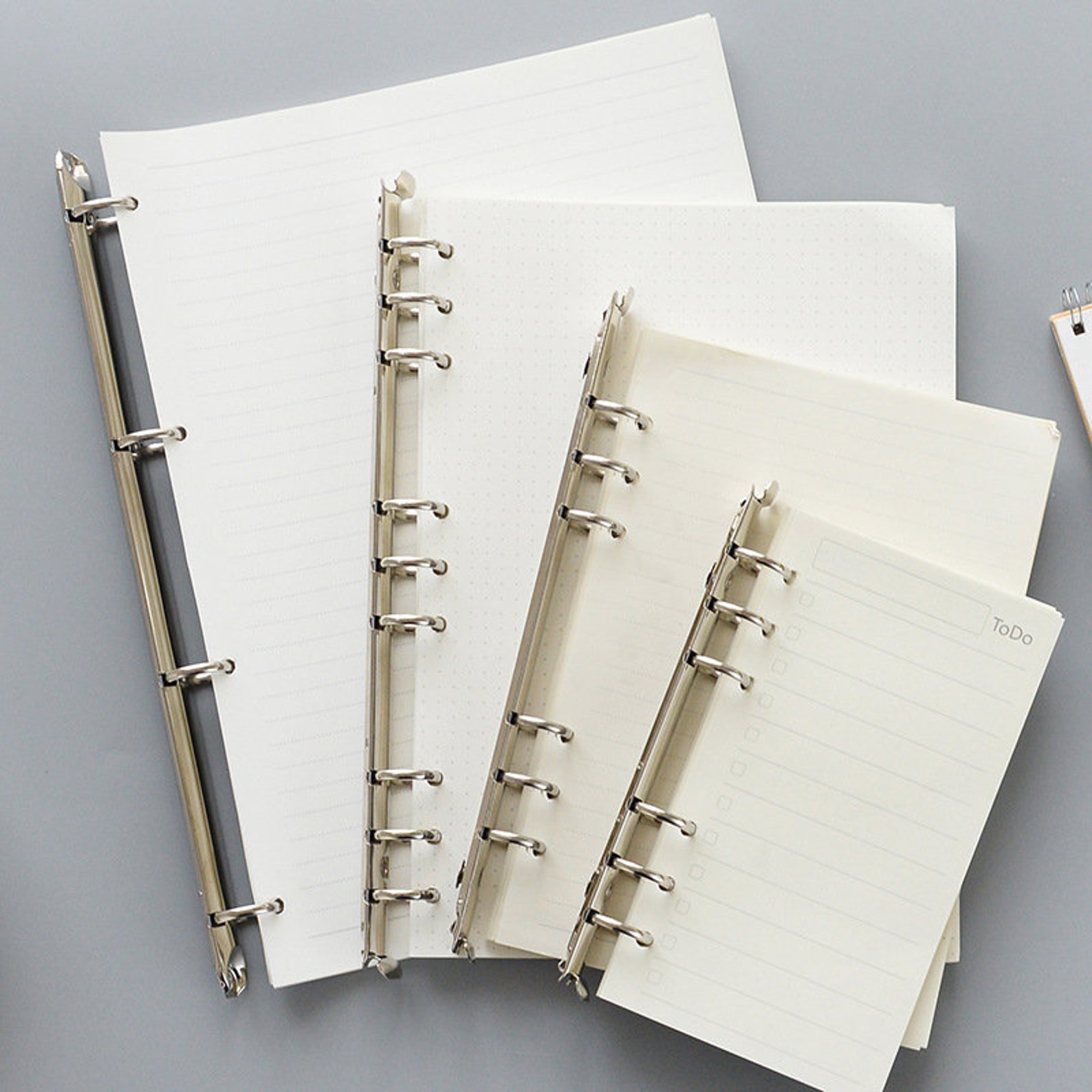 A4 A5 B5 A7 Planner Binder Ring, Personal Size, Metal, 6 Ring Binder ...