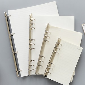 A4 A5 B5 A7 Planner Binder Ring, Personal Size, Metal, 6 Ring Binder ...