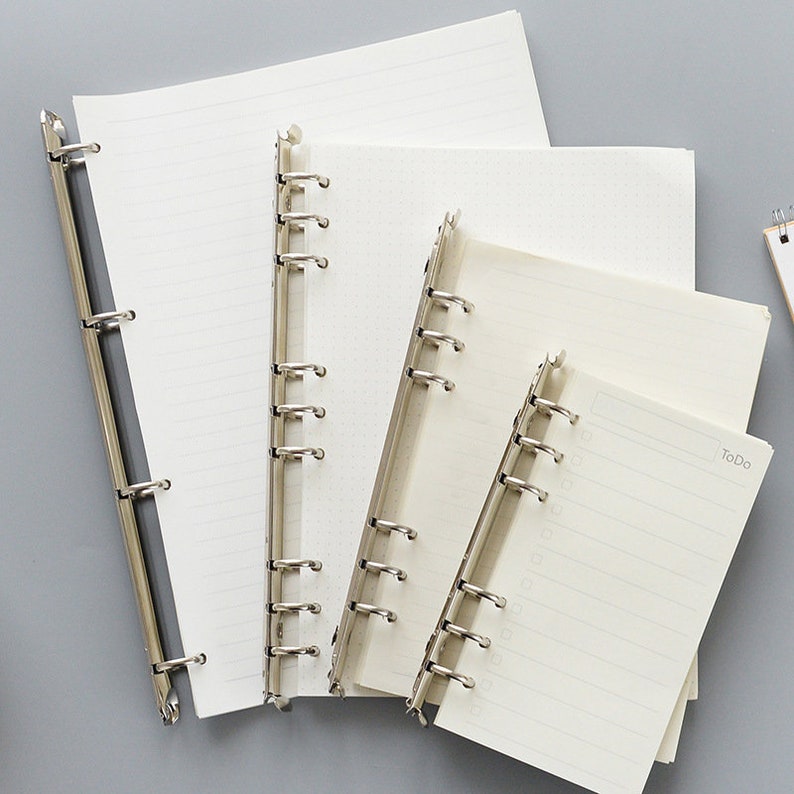 A4 A5 B5 A7 Planner Binder Ring, Personal Size, Metal, 6 Ring Binder ...
