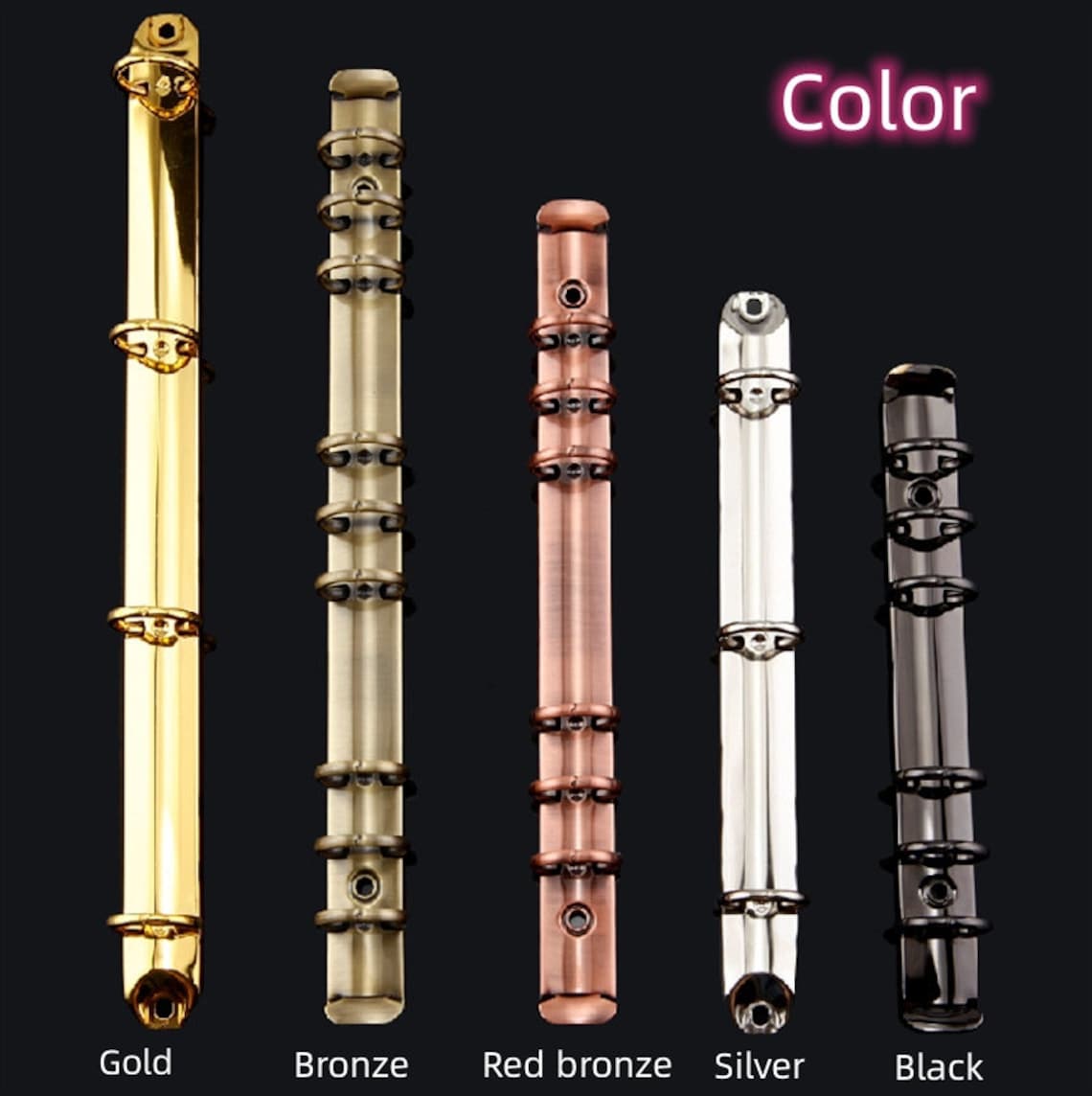 A4 A5 B5 A7 Planner Binder Ring, Metal, 6 Ring Binder, Refillable ...