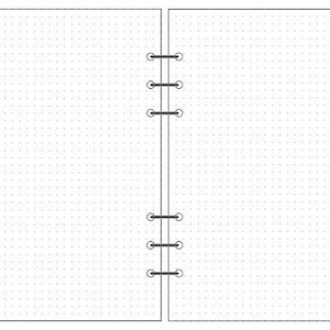 45sheets, A5 Planner Insert, Personal Size, Dot Inserts, Lined, Grid ...