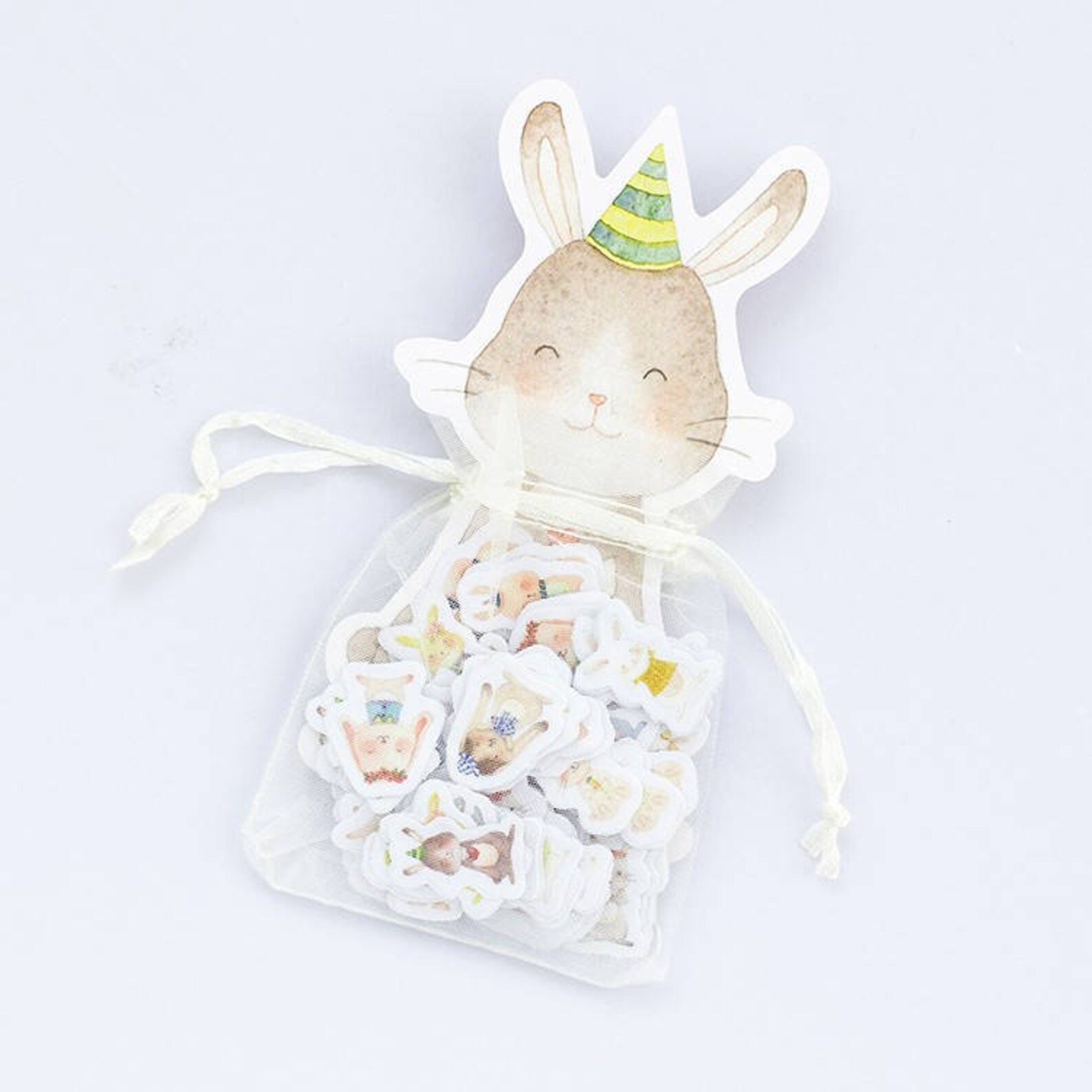 Rabbit Stickers 100pcs Cute Rabbit Sticker Bunny Sticker - Etsy