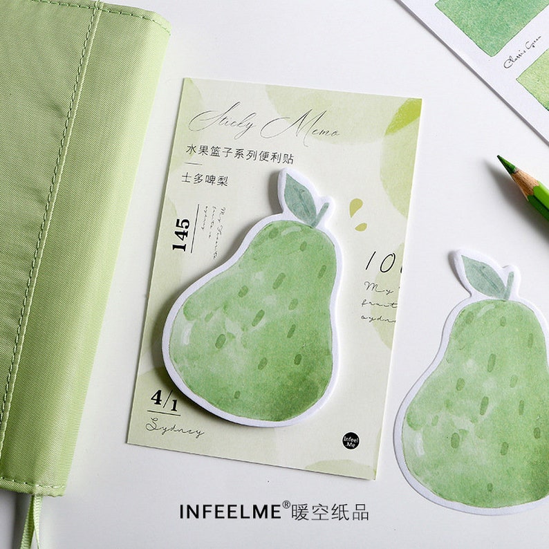 30sheets Fruit Sticky Notes Lemon Pear Peach Watermelon - Etsy