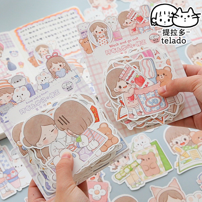 bear 100pcs cute girl junk journal paper scrapbook paper little girl ...