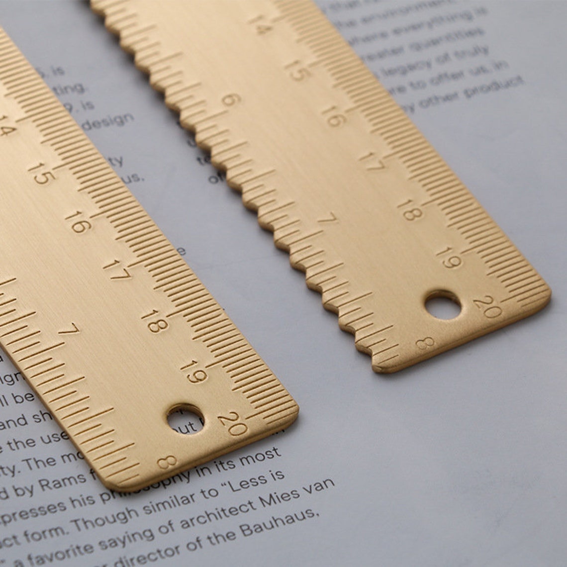 Brass Ruler Metal Ruler 20cm Ruler Drawing Ruler Cute - Etsy