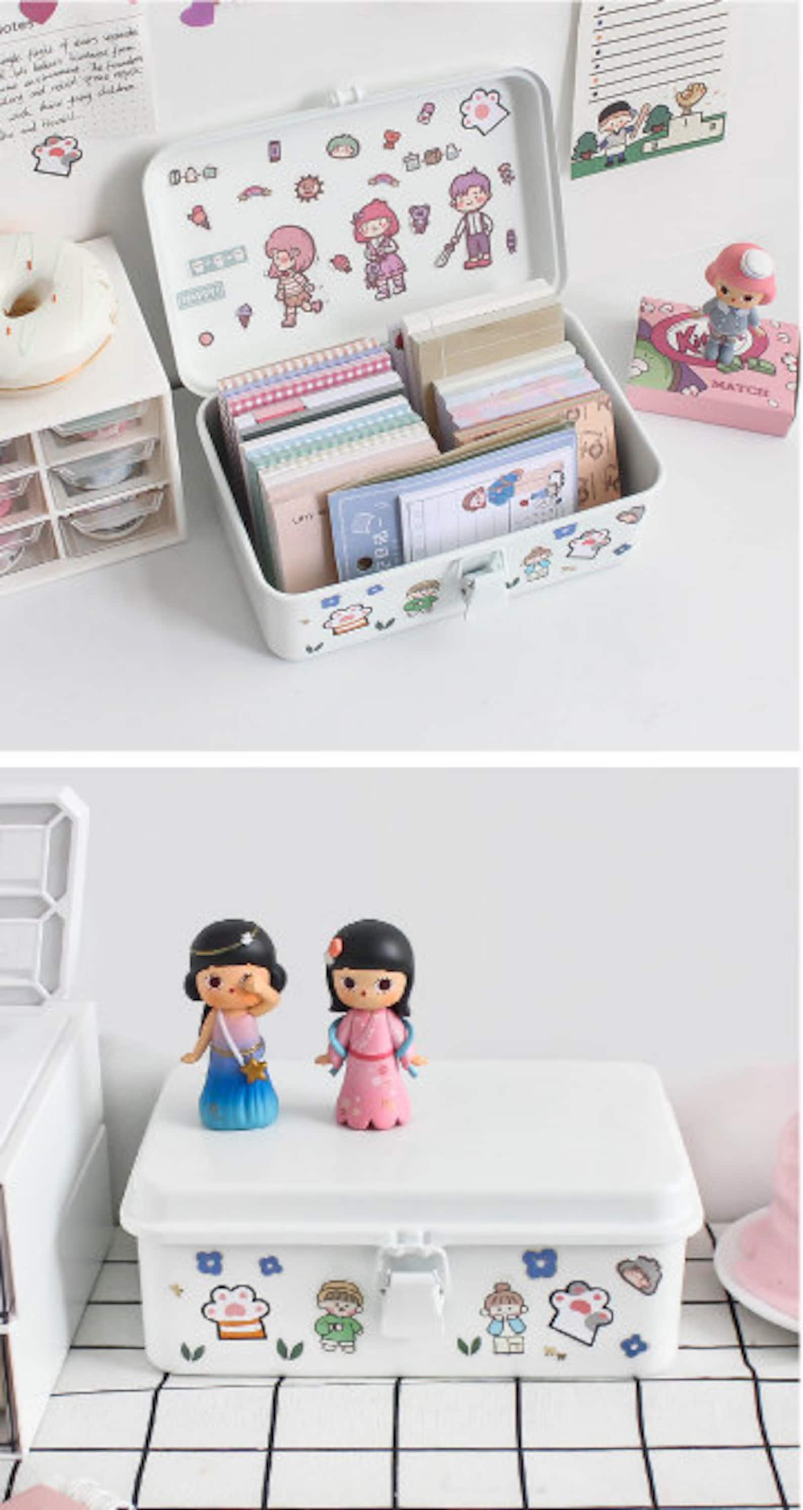 Ins Style White Box, Storage Box, Organiser Box, Containers, Stickers ...