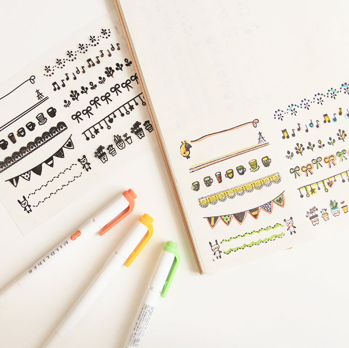 Clear Stamp Transparent Stamp Flag Stamp Banner Planner | Etsy