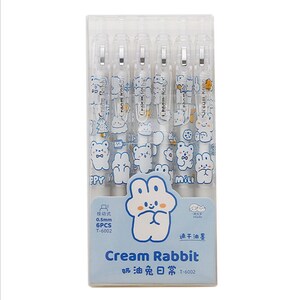 6pcs Cute Rabbit Gel Pens 0.5mm Gel Pen Cartoon Pen - Etsy