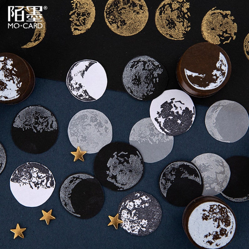 Moon Stamp Gift Stamp Life Stamp Wood Stamp Cute Stamp | Etsy