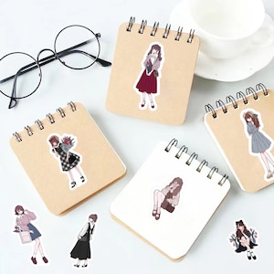 50pcs, Girl Stickers, Fashion Girl, Planner Sticker, Kawaii Stationary ...