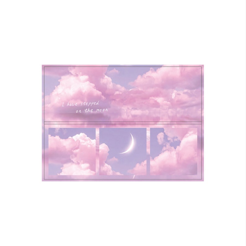 Clouds Sticky Notes Trees Sticky Notes Moon Planner Memo | Etsy