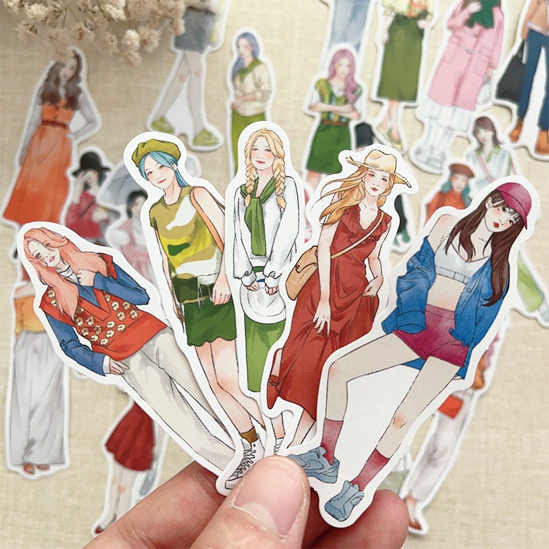 60pcs, Girl Stickers, Cute Sticker Bag, Sweet Girl, Sticker Flakes ...