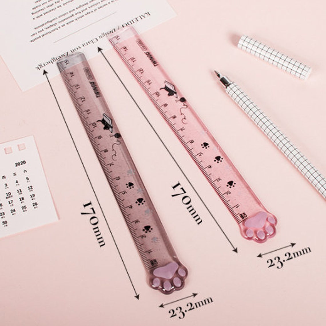 Cat Paw Ruler, Animal Ruler, Cute Ruler, Kawaii Stationery, Plastic ...
