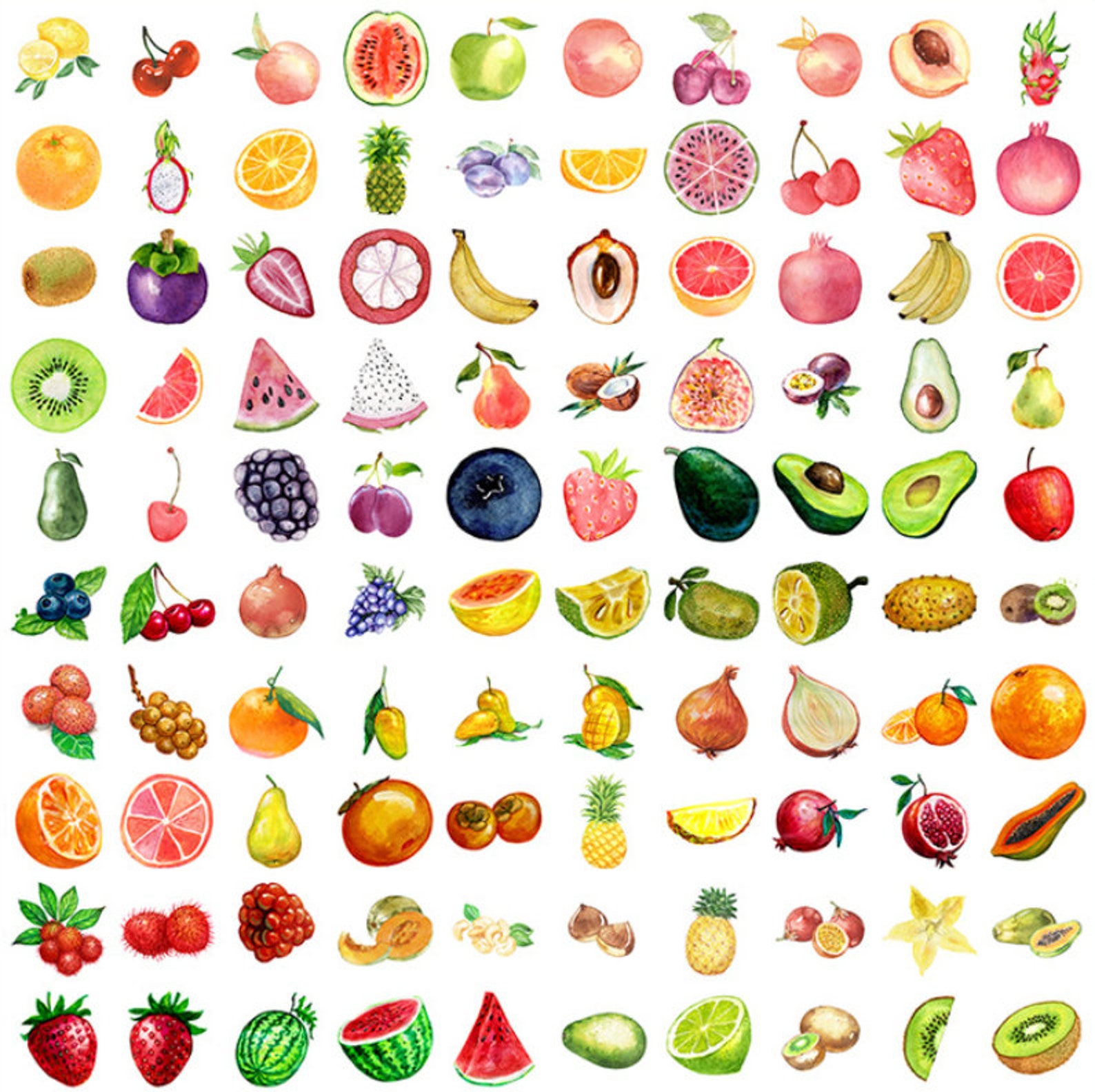 100pcs Fruit Stickers Cute Stickers Sticker Flakes Sealing - Etsy