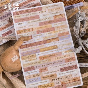 4 Sheets, English Stickers, Letters Stickers, Black Stickers, White ...