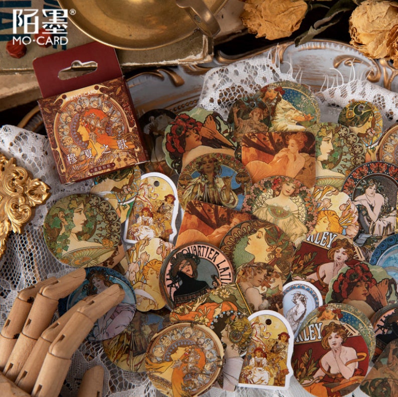 46pcs Art Stickers Sticker Flakes Planner Sticker Kawaii | Etsy