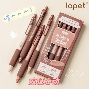 4pcs/set, 0.5mm, Coffee Pen, School Supplies, Retractable, Stationary ...