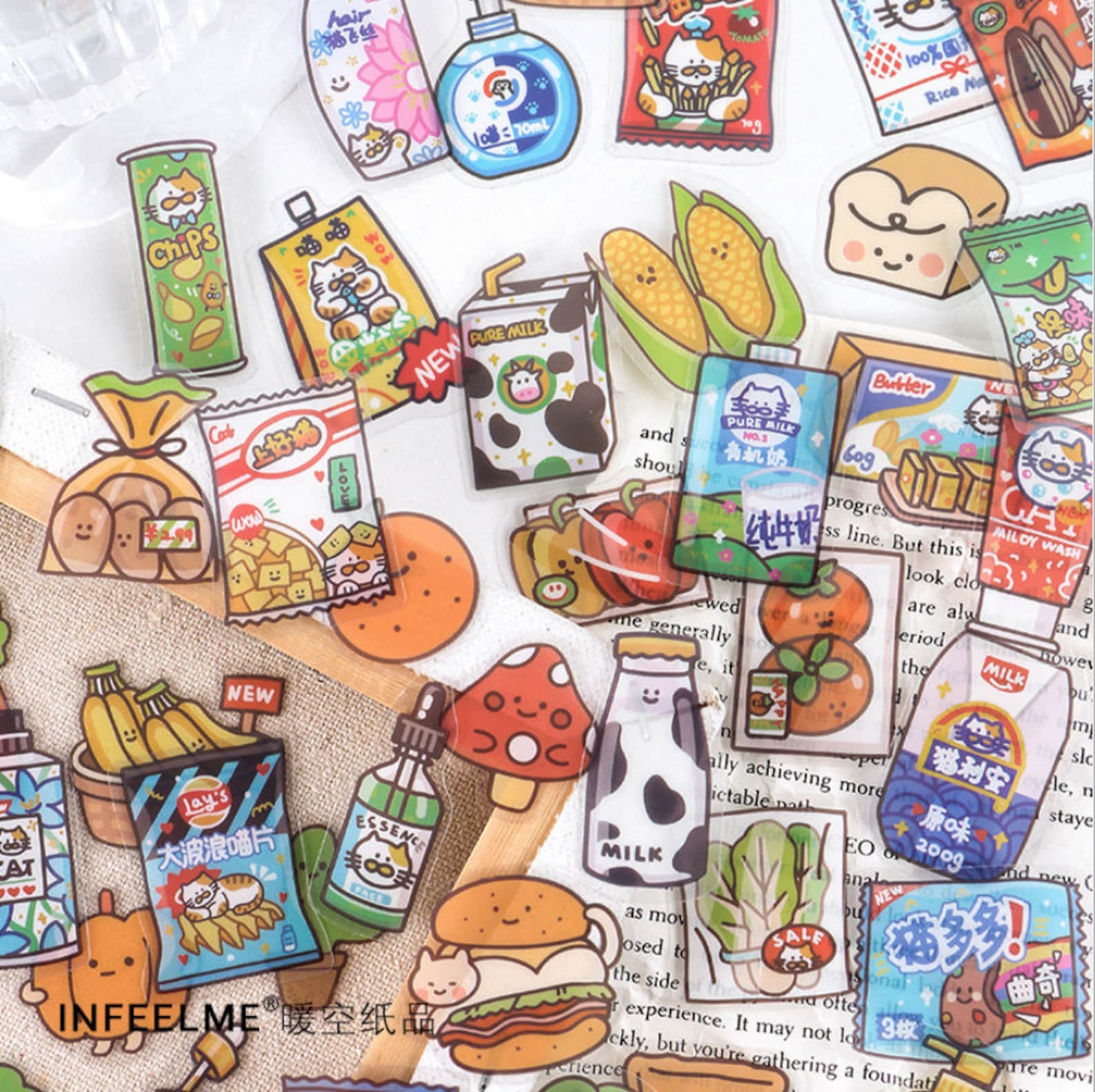 40pcs Food Stickers Snacks Stickers Vegetables Stickers - Etsy