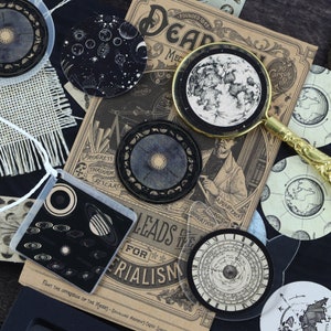 46pcs, Moon Sticker, Galaxy Sticker, Cosmic Sticker, Planet, Universe ...