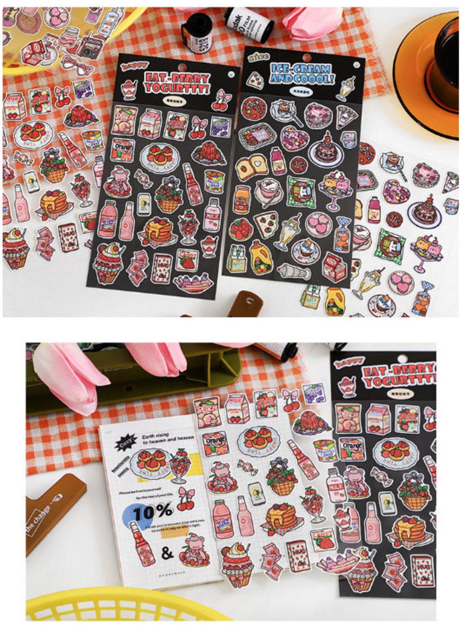 Food Sticker Life Stickers Cute Stickers Card - Etsy