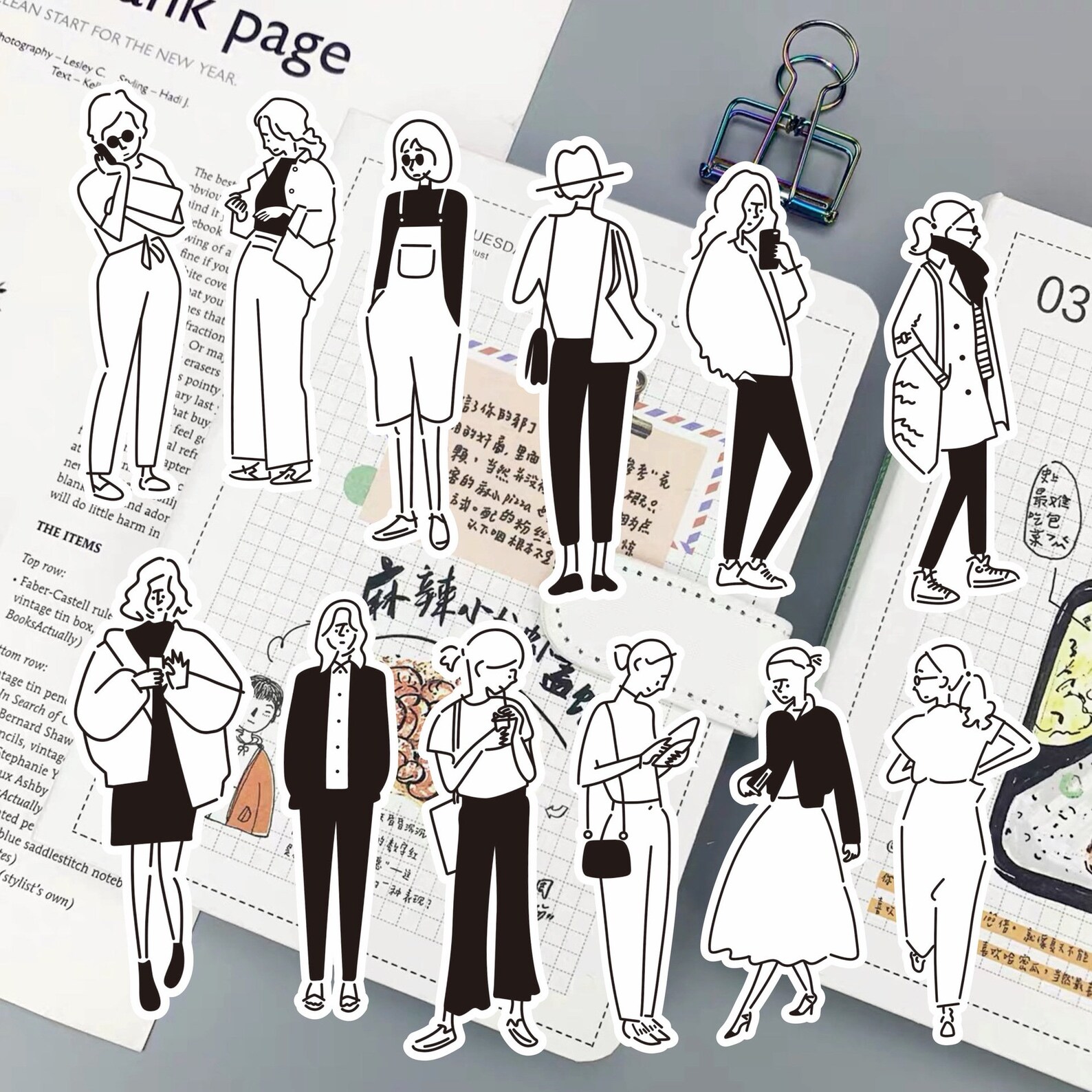 63pcs Girl Stickers Cute Girl Sticker Sweet Girl Sticker | Etsy