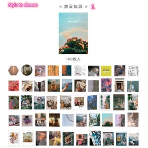 100pcs, Scenery Stickers, Plant Stickers, Photo Album Decoration, Cute ...