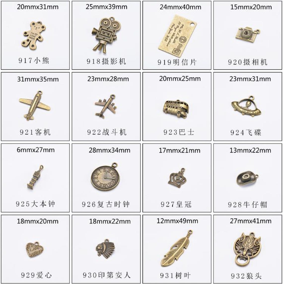 Traveler's Notebook Charms, Travel Journal Charms, Vintage Charms ...