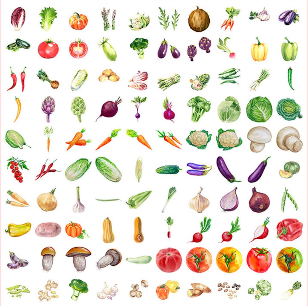 100pcs, Vegetables Stickers, Cute Sticker Bag, Sticker Flakes, Planner ...