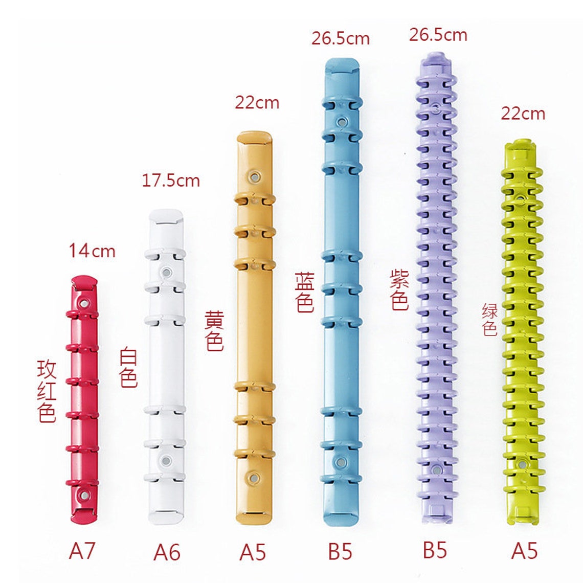 A5 B5 A7 Planner Binder Ring Colorful Binder Metal 6 Ring - Etsy