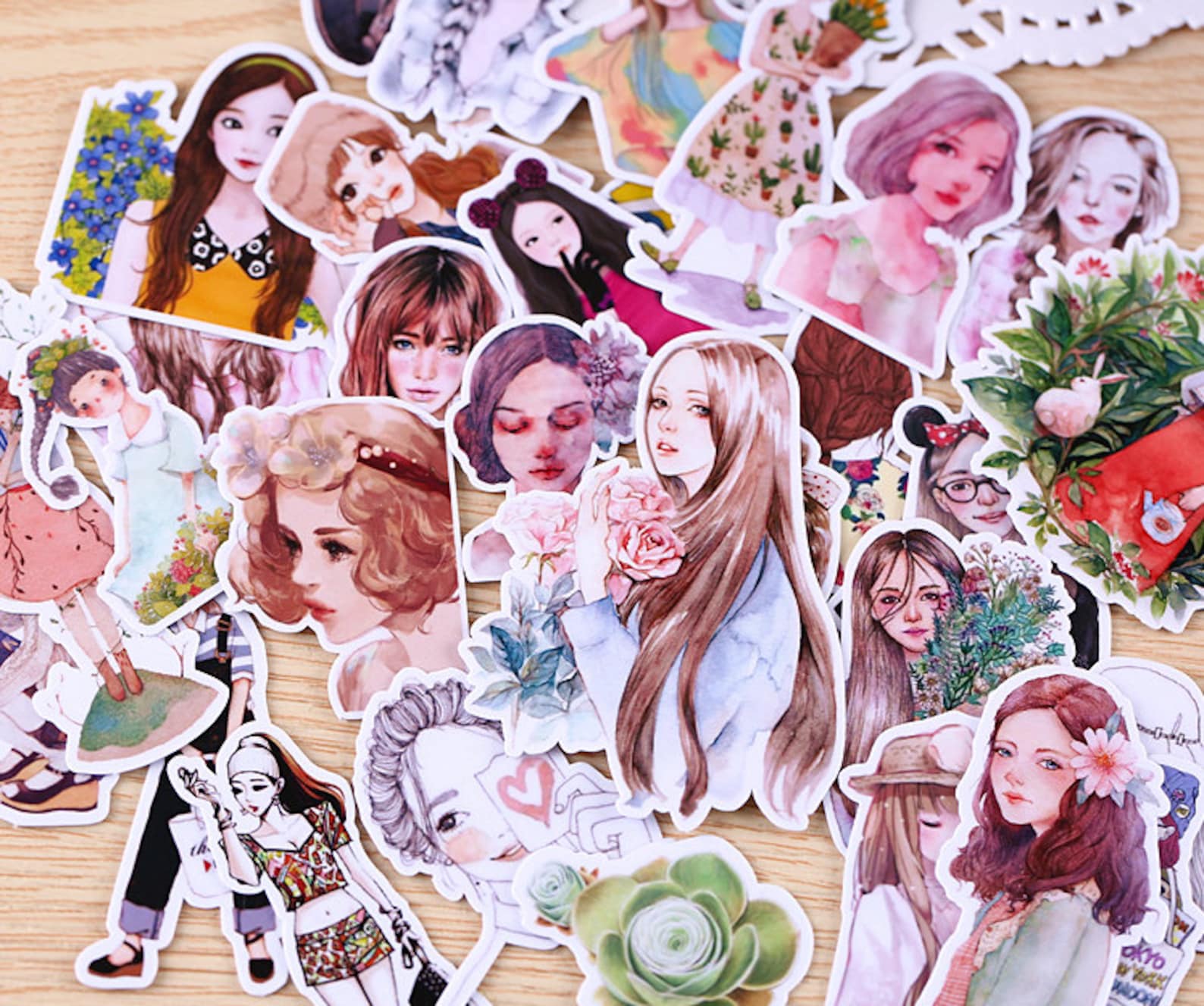 33pcs Girl Stickers Fashion Girl Planner Sticker Kawaii | Etsy