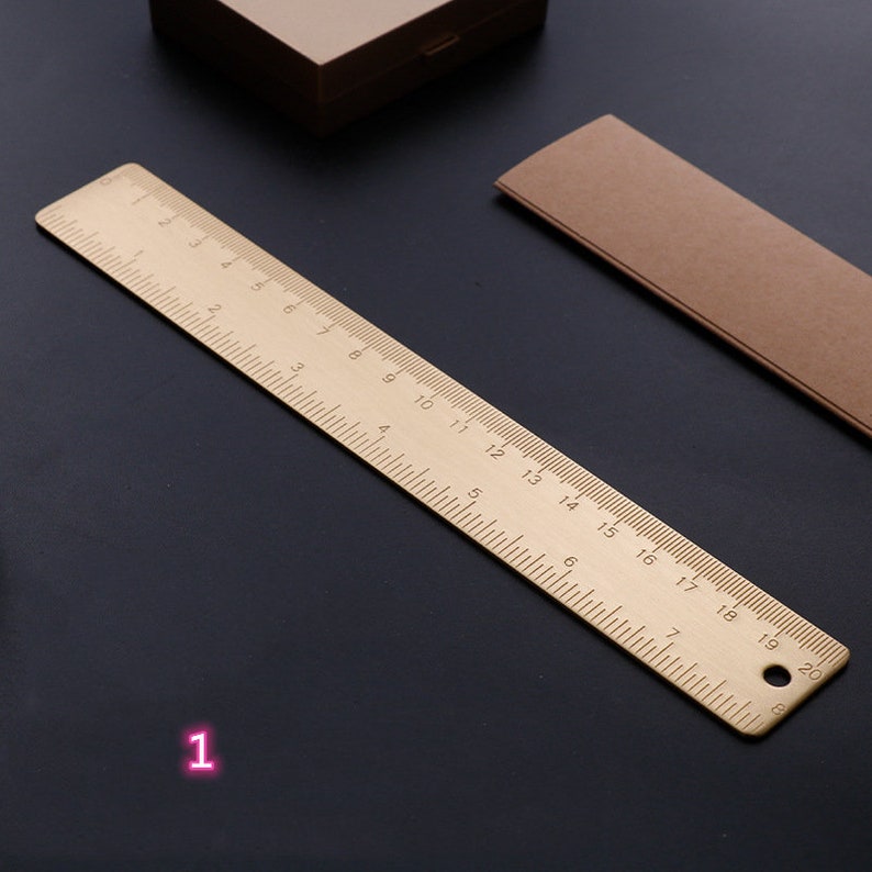 Brass Ruler Metal Ruler 20cm Ruler Drawing Ruler Cute - Etsy