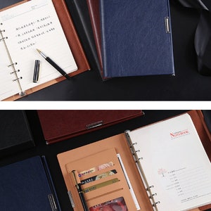 A5 Planner Binder, 4colors, Planner Cover, Black, Blue, Red, 6 Ring ...