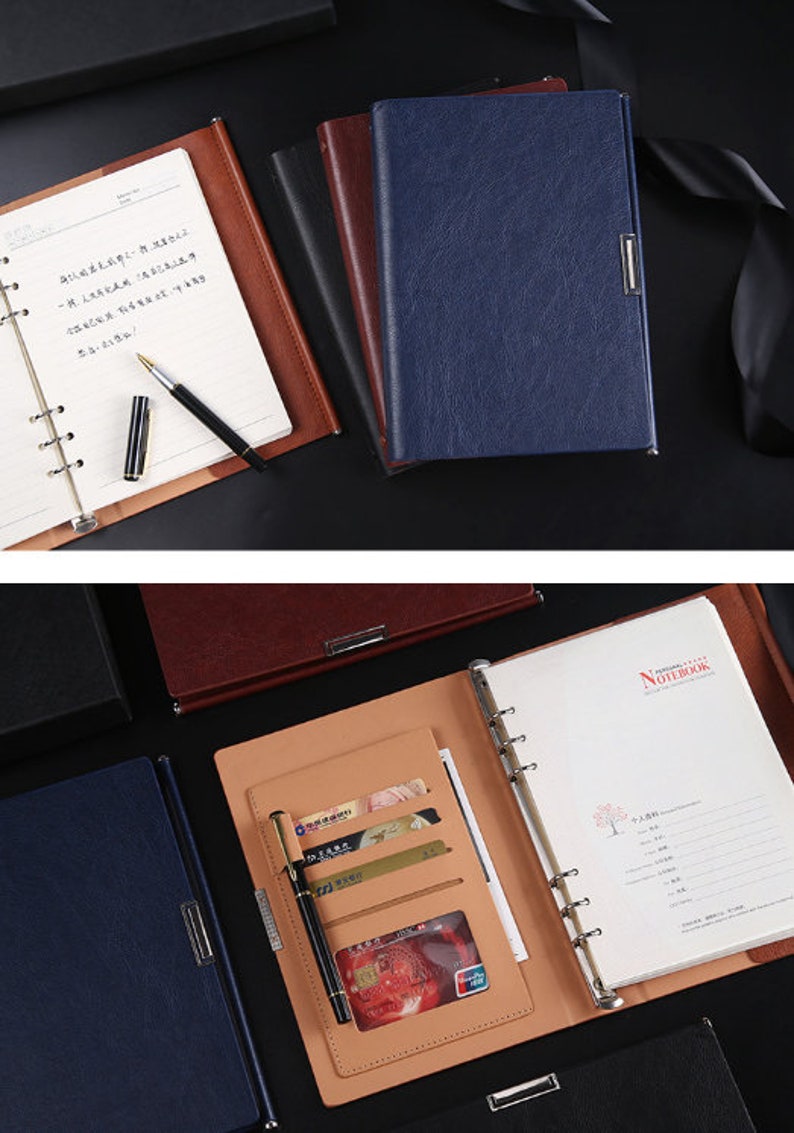A5 Planner Binder, 4colors, Planner Cover, Black, Blue, Red, 6 Ring ...