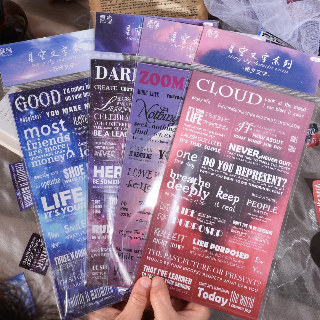 2 Sheets, English Stickers, Letters Stickers, Colourful Stickers ...