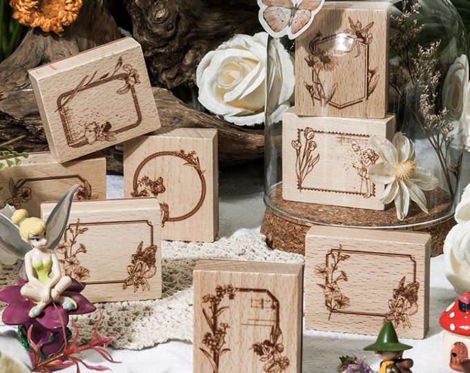 Frame Stamp, Gift Stamp, Life Stamp, Flowers Stamp, Plant Stamp, Wood ...