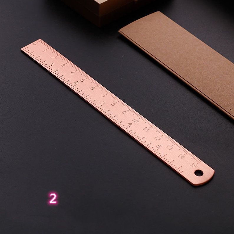 Brass Ruler Metal Ruler 15cm Ruler Drawing Ruler Cute - Etsy