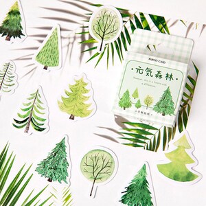 45pcs, Tree Stickers, Forest Stickers, Green Tree Stickers, Plant ...