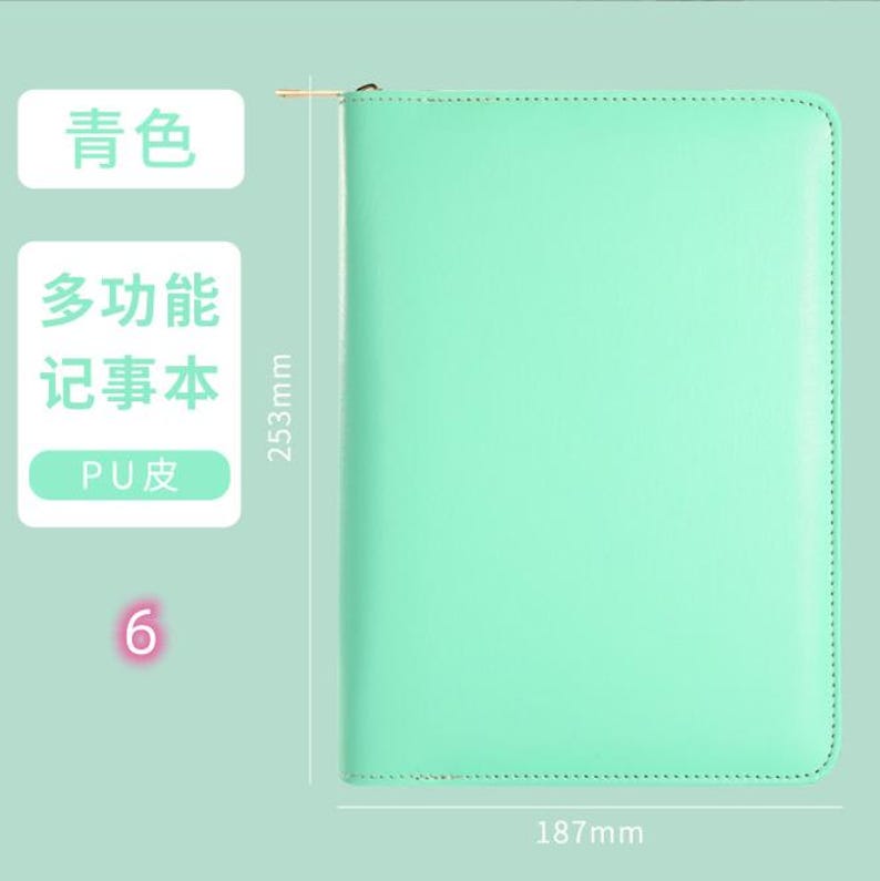 A5 Planner Binder, Planner Cover, Zipper Binder, PU Binder, 6 Ring ...