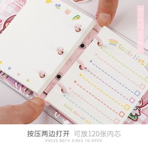 3 Ring Planner Binder, Cute Girl Mini Binder, Inserts, Planner Cover ...