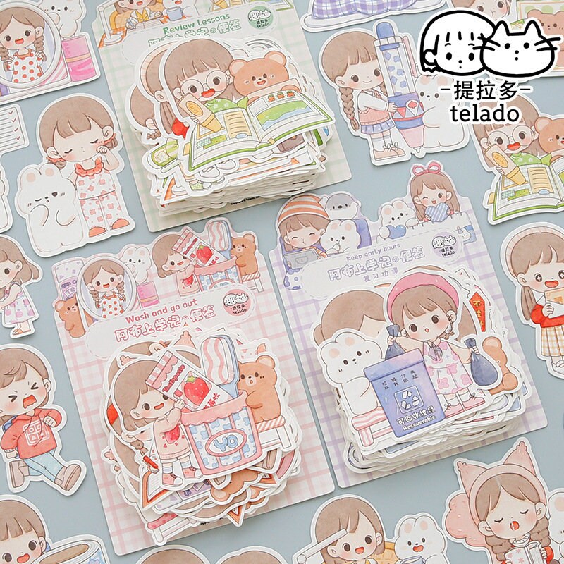 bear 100pcs cute girl junk journal paper scrapbook paper little girl ...