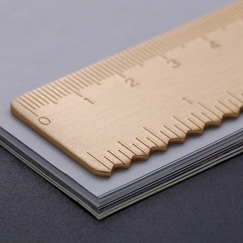 Brass Ruler Metal Ruler 20cm Ruler Drawing Ruler Cute - Etsy