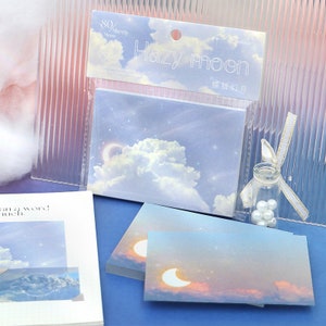 80sheets, Moon Notepad, Starry Sky Galaxy, Clouds, Star Schedule Notes ...
